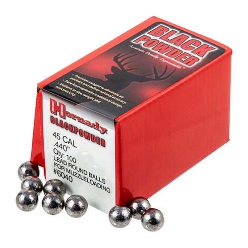 HORNADY Rundkugeln Kaliber, Vorderladergeschosse Bleirundkugeln .45 Kal ...