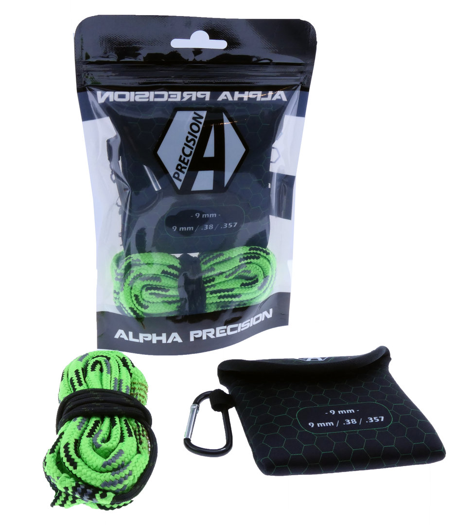 ALPHA PRECISION Premium Boresnake-Reinigungsschnur Etui Premium-Reinigungsschnur mit Etui, 9 mm ...